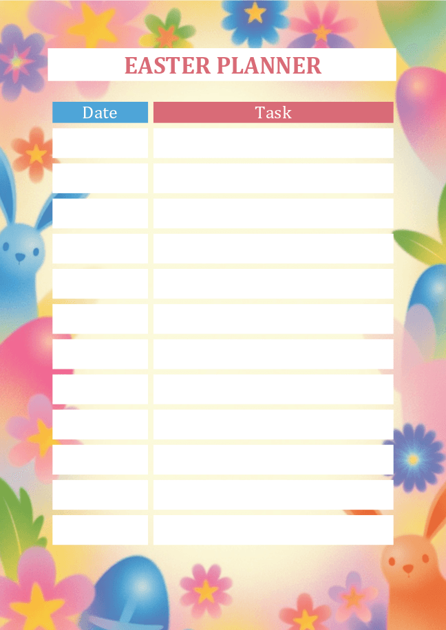 Easter planner | ONLYOFFICE